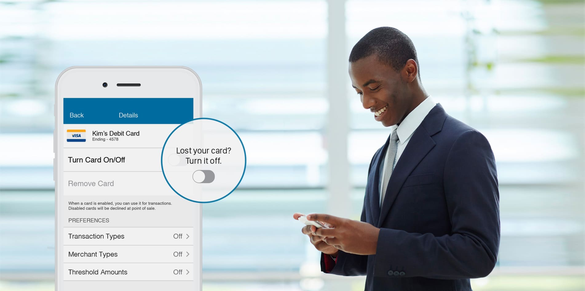 Card Controls on the Security National Bank App