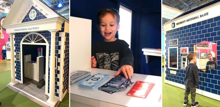 Mini “Security National Bank’ at LaunchPAD Children's Museum